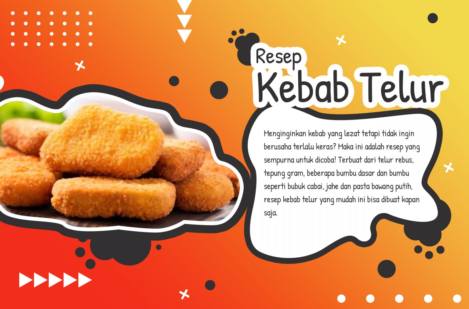 Resep Kebab Telur Tepung Panir - PT. HARSINDO OETAMA PERKASA